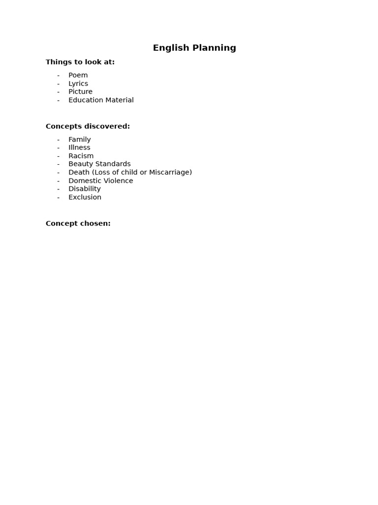 English Planning | PDF