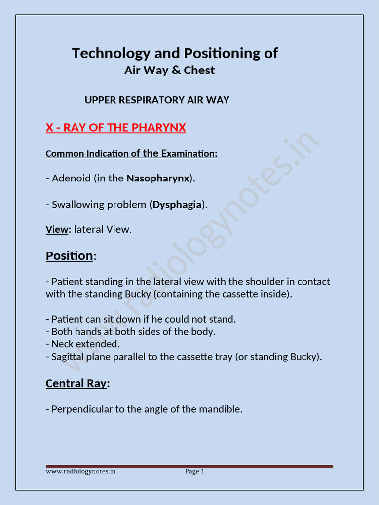 Positioning of Air Way & Chest | PDF | Thorax | Anatomical Terms Of ...