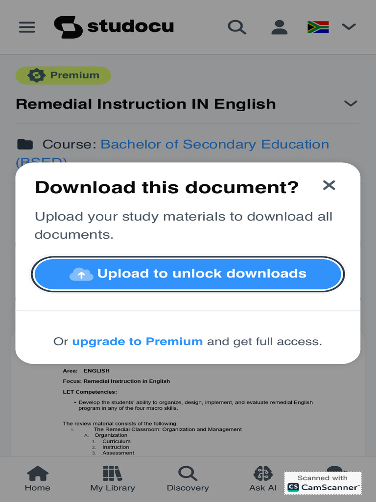 Remedial Instruction in English - MAJORS | PDF