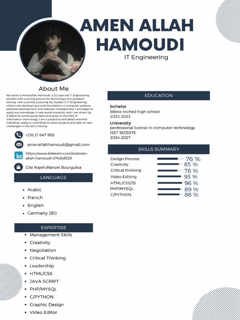 blue professional modern CV resume (2) | PDF