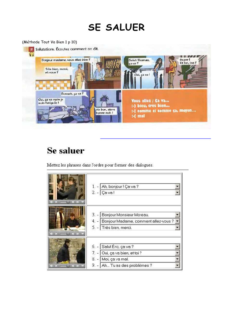 Salutations et Présentations en Français | PDF