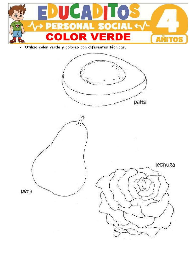 Color-Verde-para-Ninos-de-4-anos | PDF