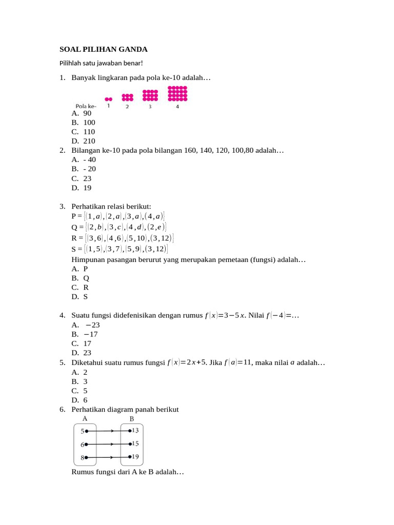 Soal SAS Math Kelas VIII | PDF