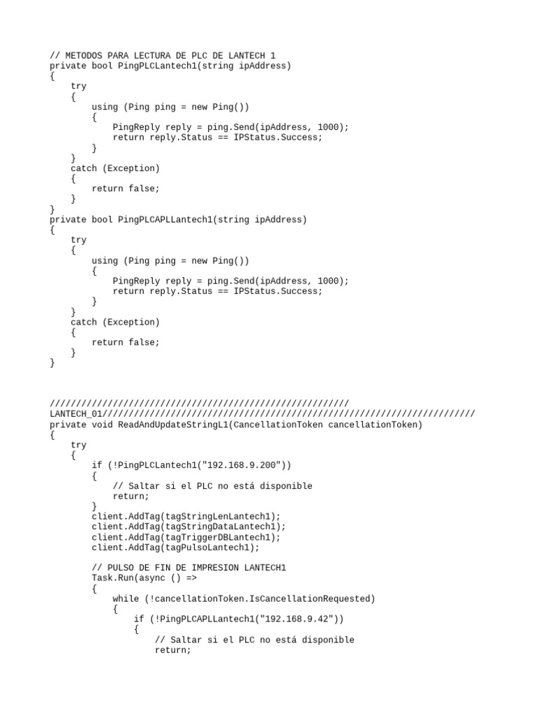 Lantech PLC Reading Methods Guide | PDF | Computer Programming ...
