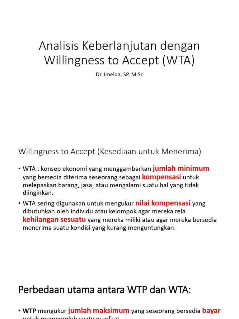 Willingness To Accept | PDF