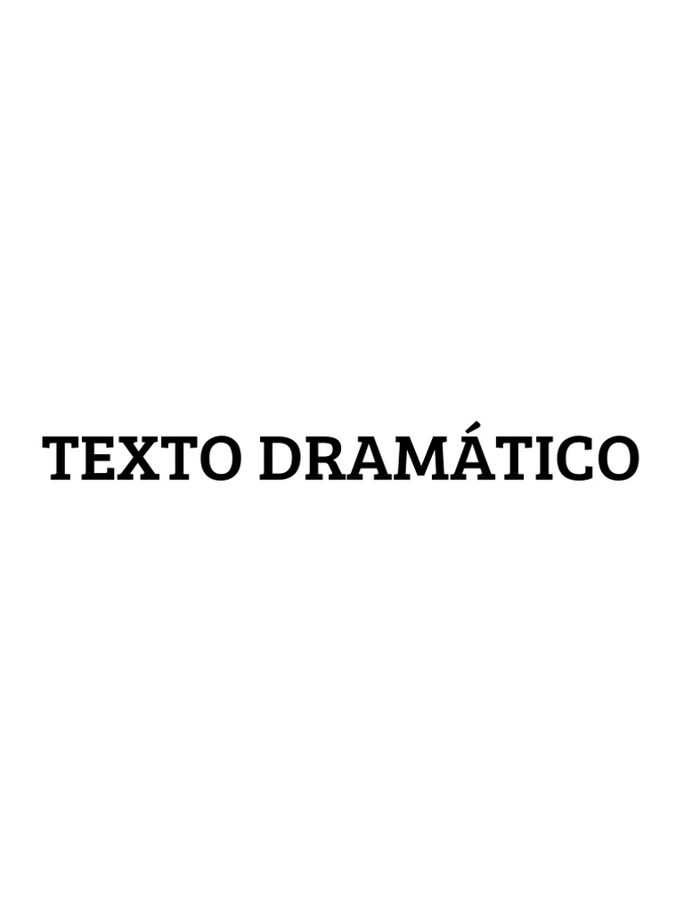 Texto Dramático | PDF | Narrativa | Teatro