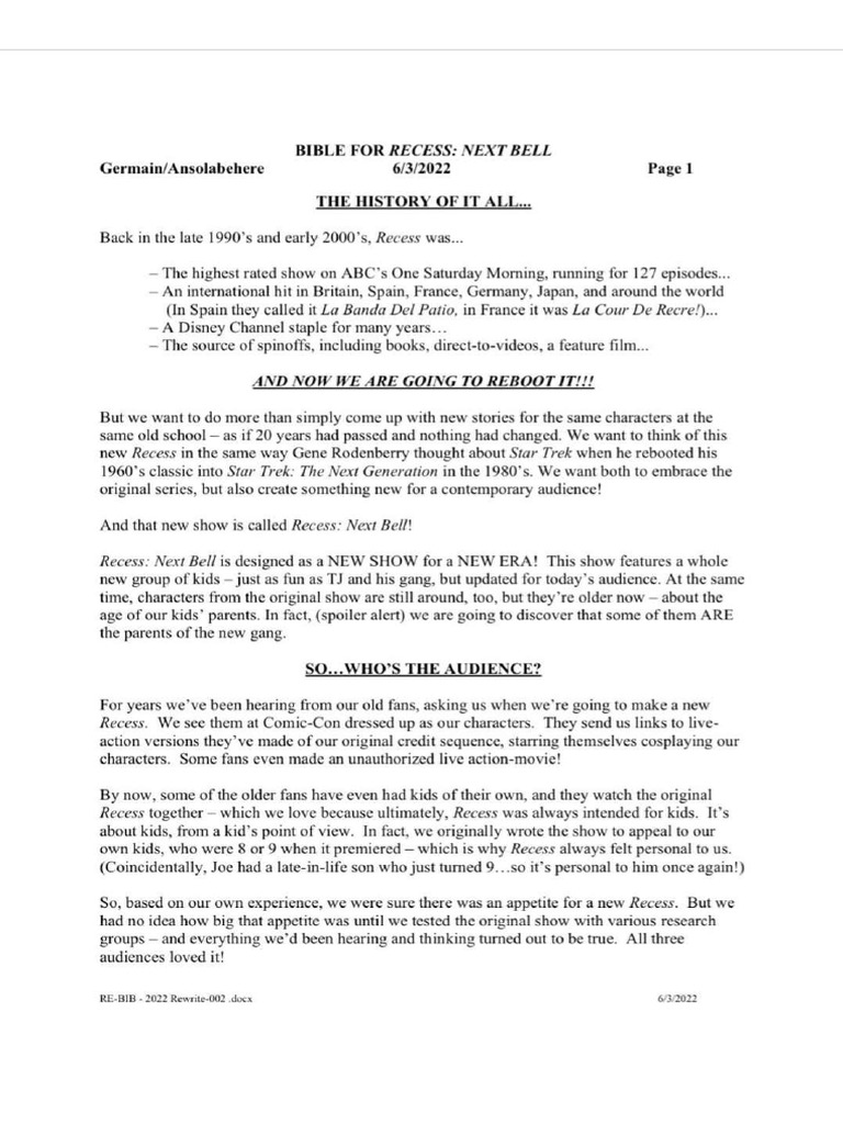 Recess Pitch Bible 1 | PDF
