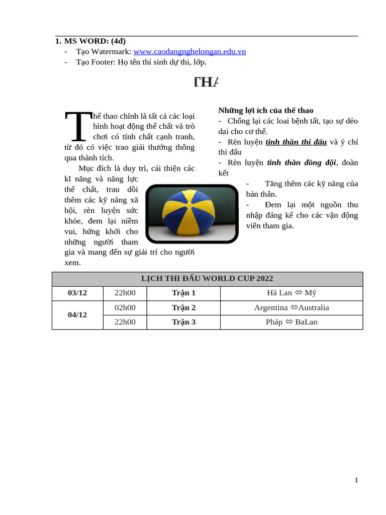 Tin Hoc - ON TAP 1 | PDF