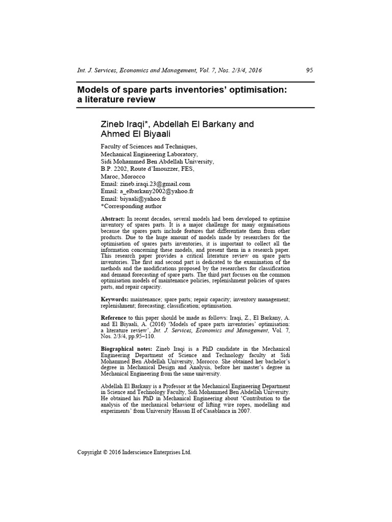 Ijsem 2016 081845 | PDF | Forecasting