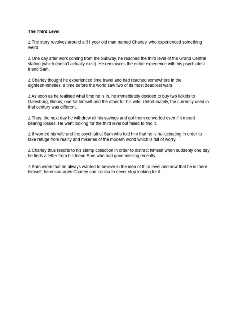 The Third Level | PDF