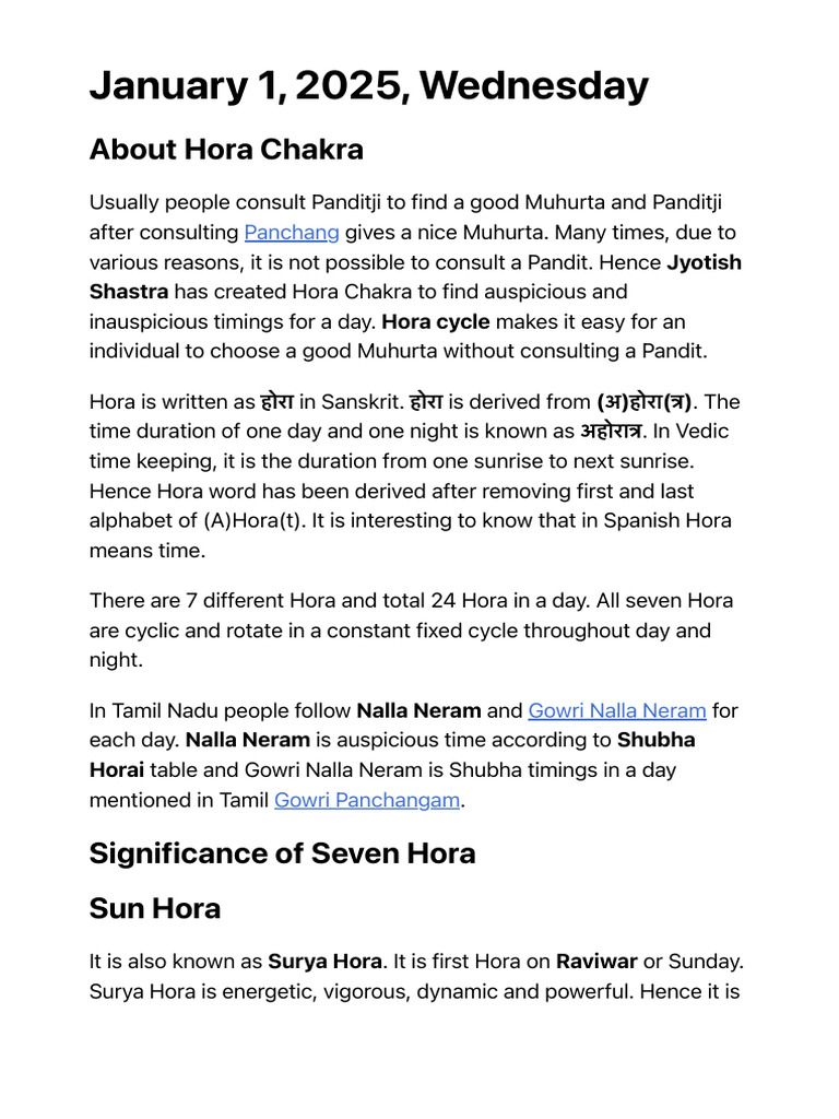 Understanding Hora Chakra in Tamil Astrology | PDF | Planets In ...