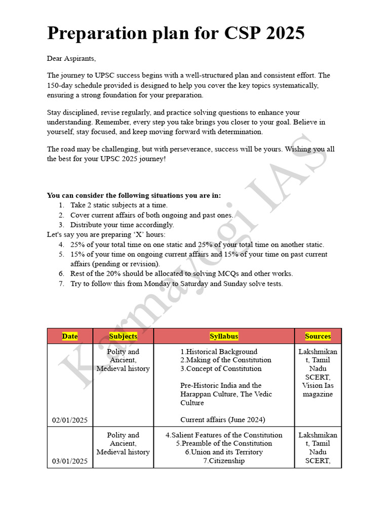 CSP 2025 Preparation Plan Guide | PDF | Natural Environment | Ecosystem