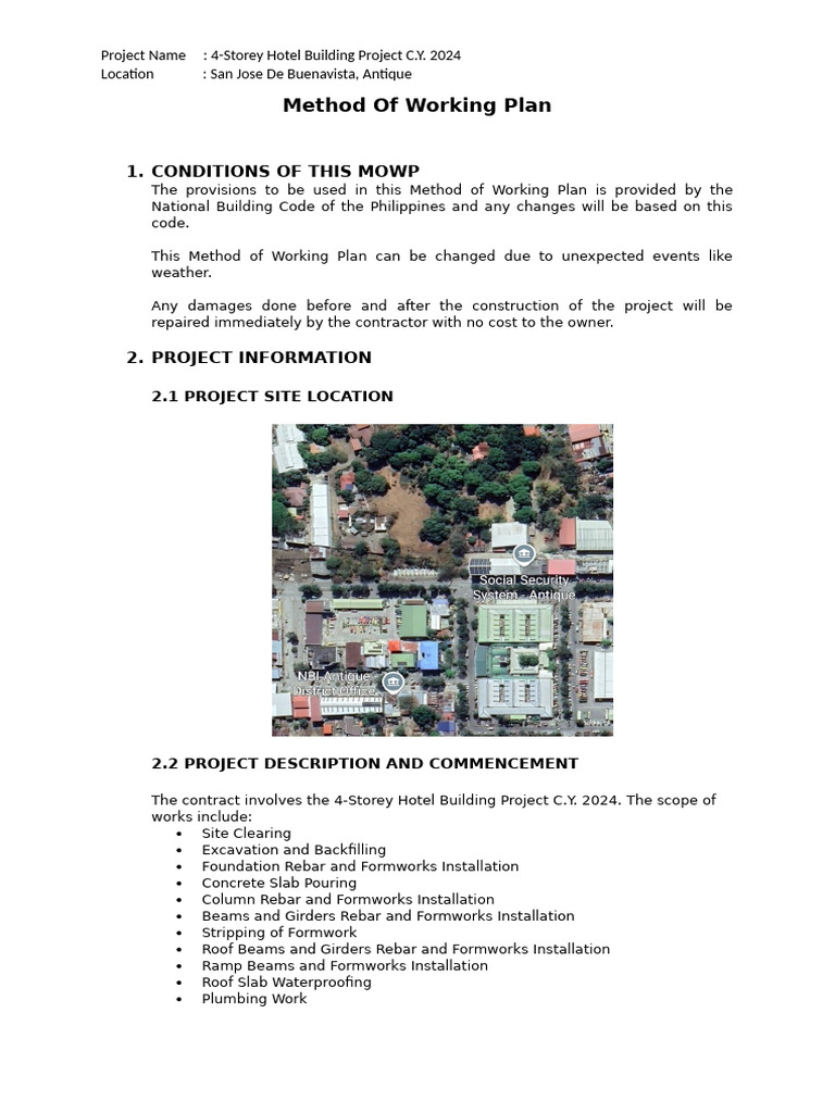 Method-Of-Working-Plan | PDF