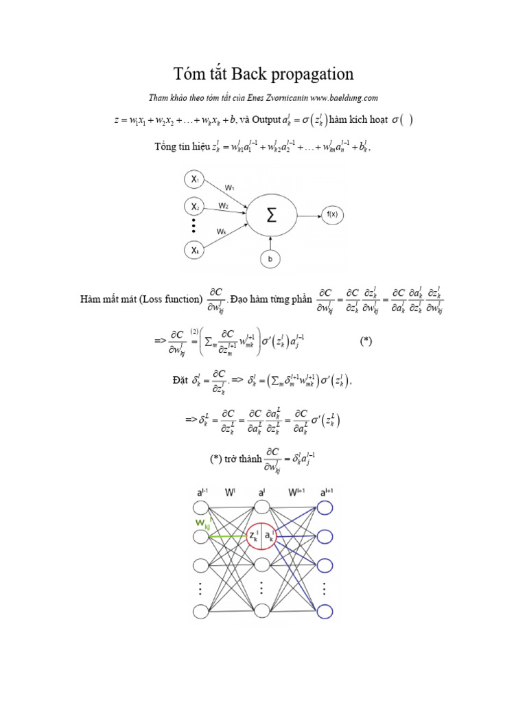 Tóm Tắt Back Propagation | PDF