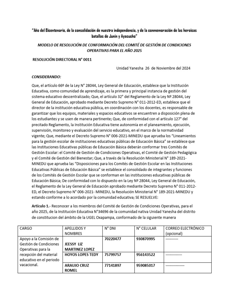 Cargo Directivo | PDF