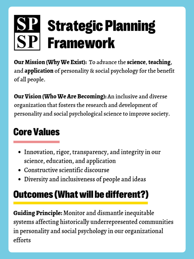 Strategic Planning for Psychology Advancement | PDF | Mentorship ...