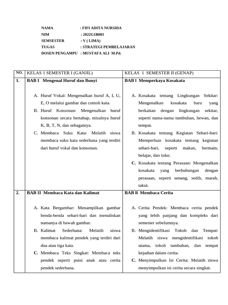 Strategi Pembelajaran Fifi Adita-1 | PDF