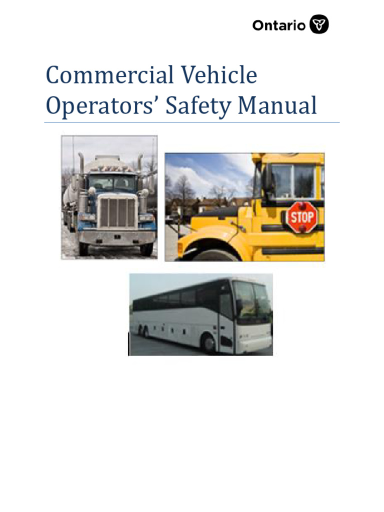 Mto Commercial Vehicle Operators Safety Manual en 2022 03 17 | PDF ...