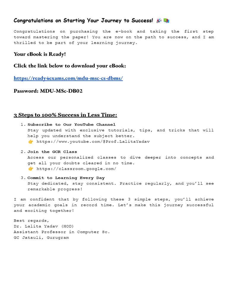 MDU MSc CS DBMS Google Docs Rmvbeg (1) | PDF