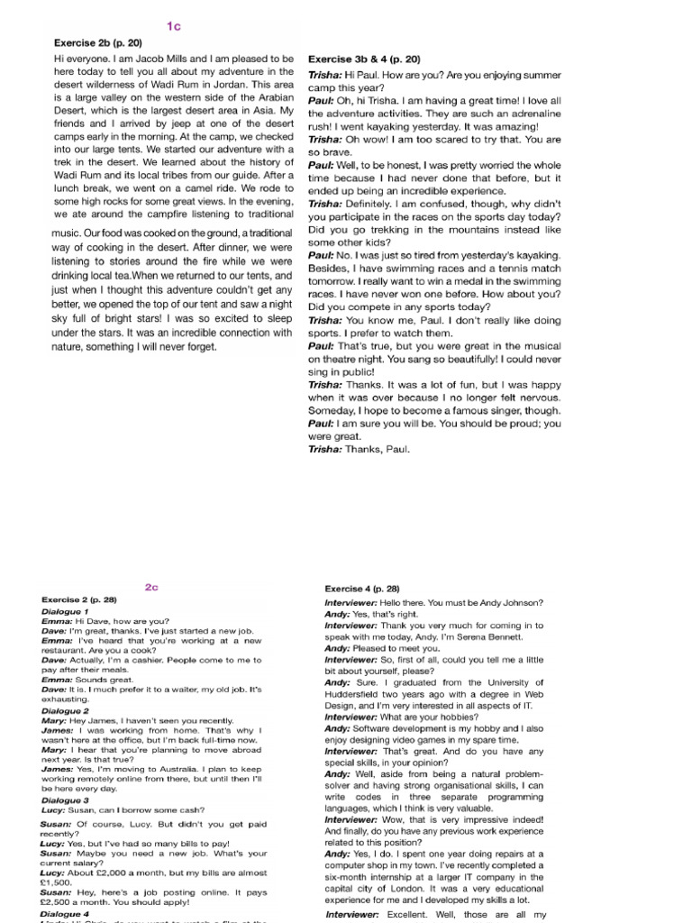 Script- 1c and 2c | PDF