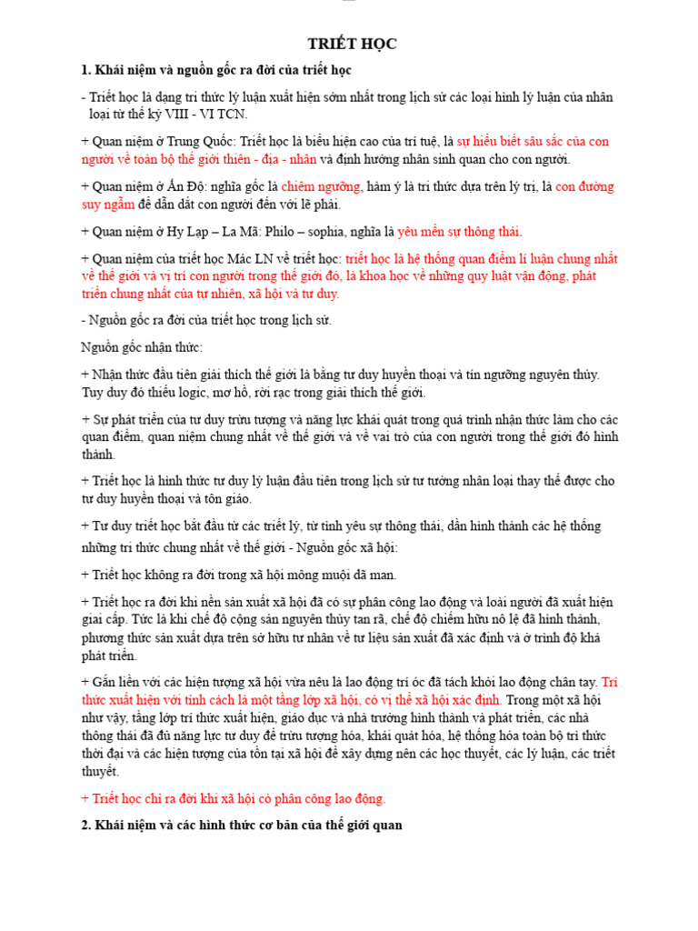 Tom Tat Triet Hoc Mac Lenin 140480 | PDF