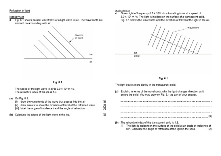 Light Refraction in Ice and Solids | PDF