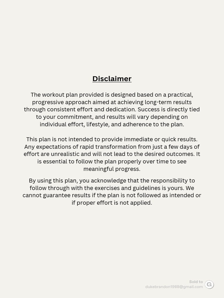 Customized Workout Plan For Students Pdf Clinical Medicine