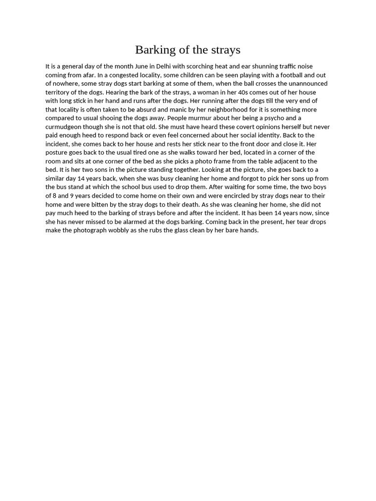 Stray Dogs and Lingering Grief | PDF