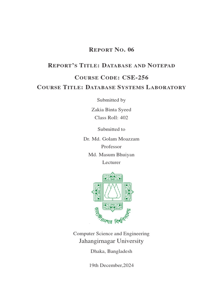 Lab Report 402 Lab6 1 | PDF | Databases | Sql