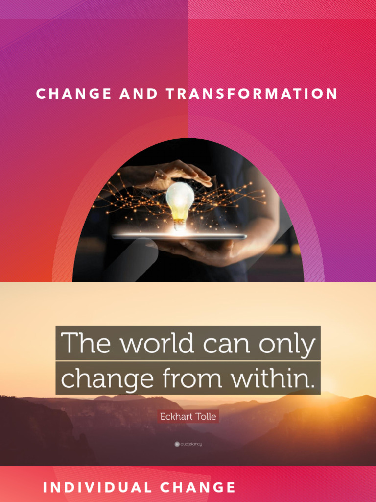 Lecture 1 - Individual Change (Part 1) | PDF | Motivational | Motivation