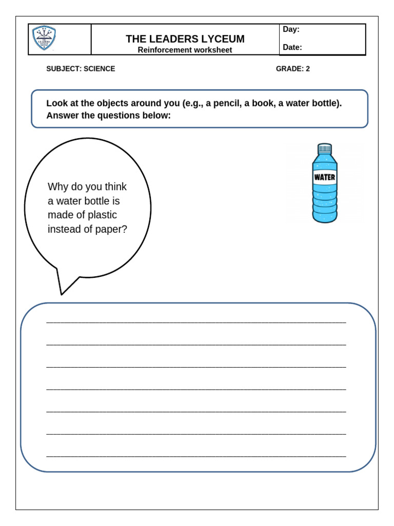 SCIENCE GRADE 2 WORKSHEET | PDF
