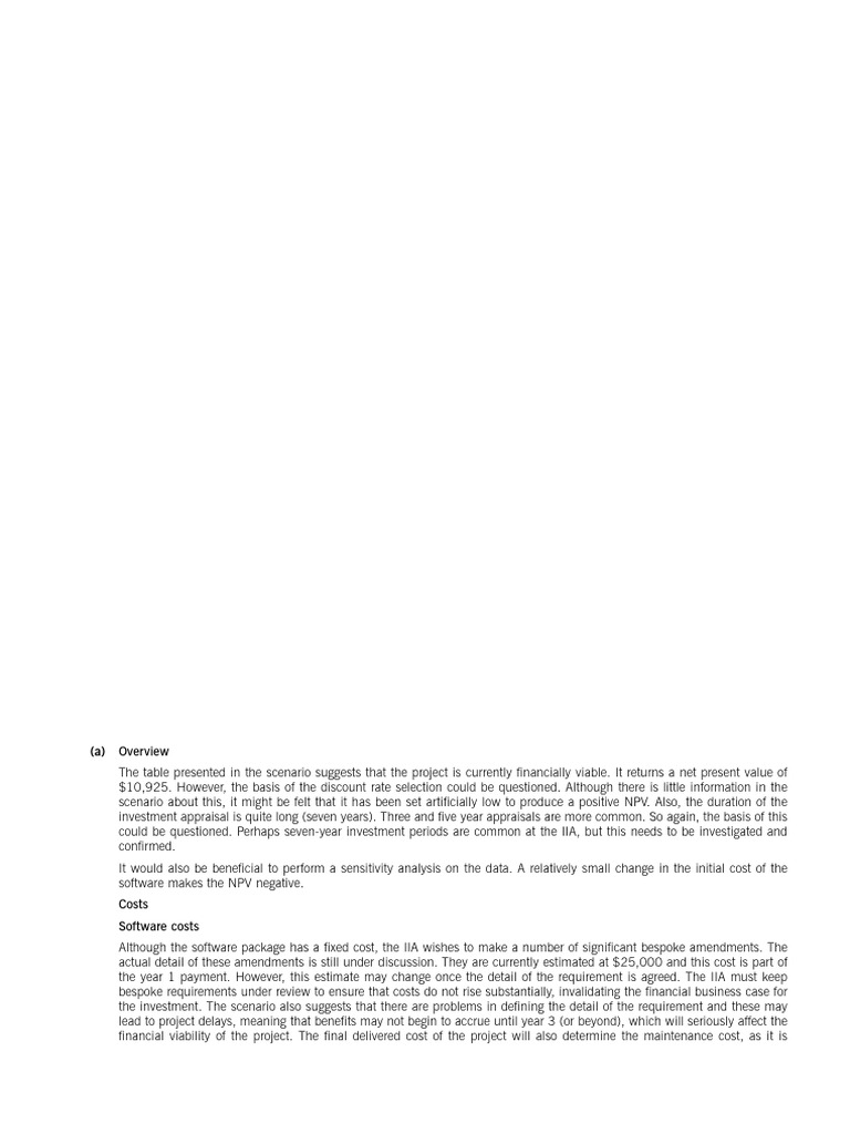 2.IIA-business Case Answers | PDF | Net Present Value | Business