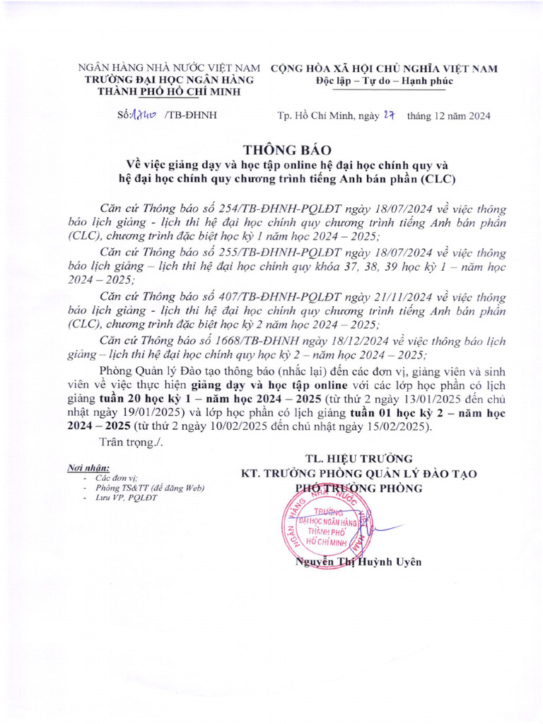 1740.24 TB V.V Giang Day Va Hoc Tap Online He DHCQ Va He DHCQ CT TABP CLC | PDF