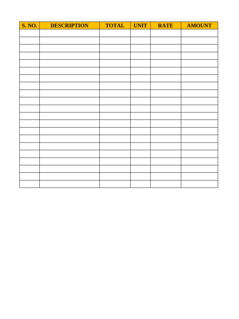 Slab Rate Bill Sample | PDF