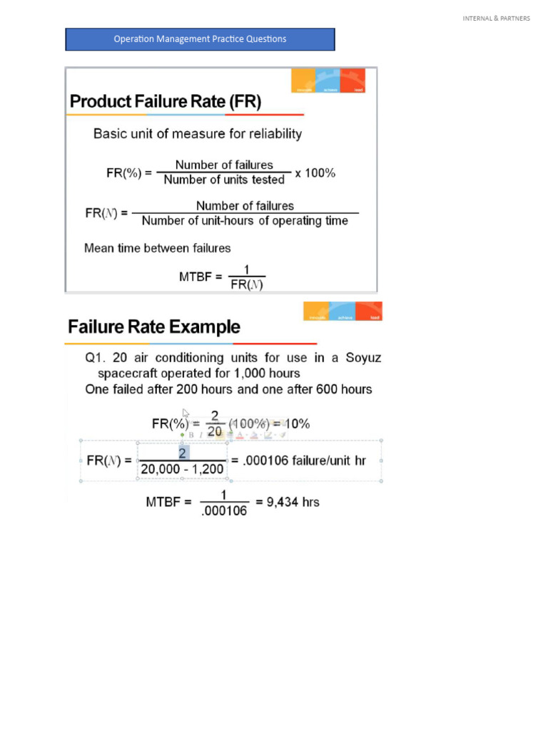 OM Numerical Practice | PDF