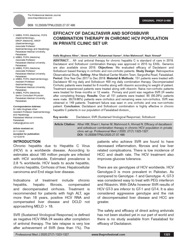 asim,+486 | PDF | Cirrhosis | Hepatitis C