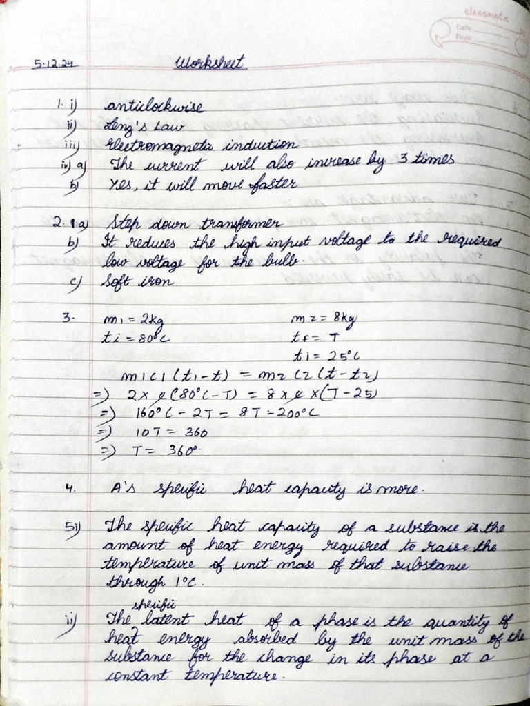 Prajwal Das - Physics Worksheet (2) - 2 | PDF