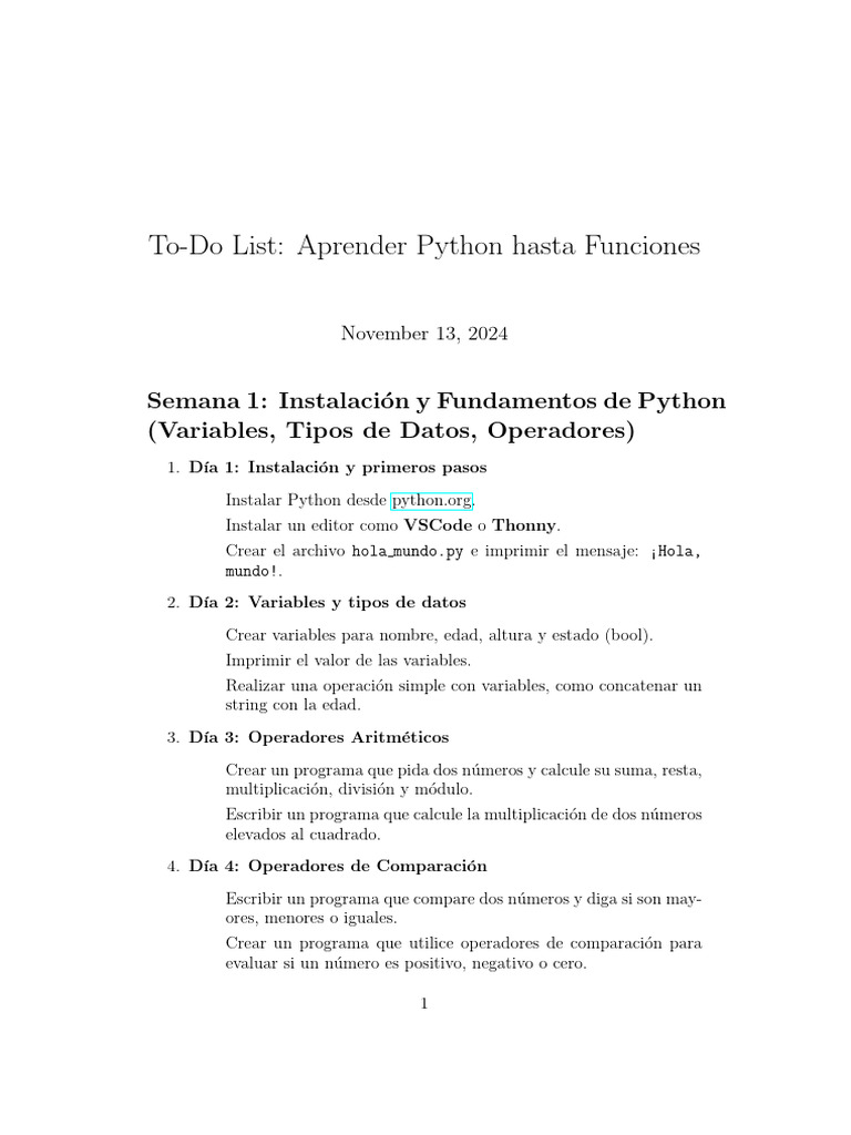Python To Do List Alexander | PDF | Python (lenguaje de programación ...