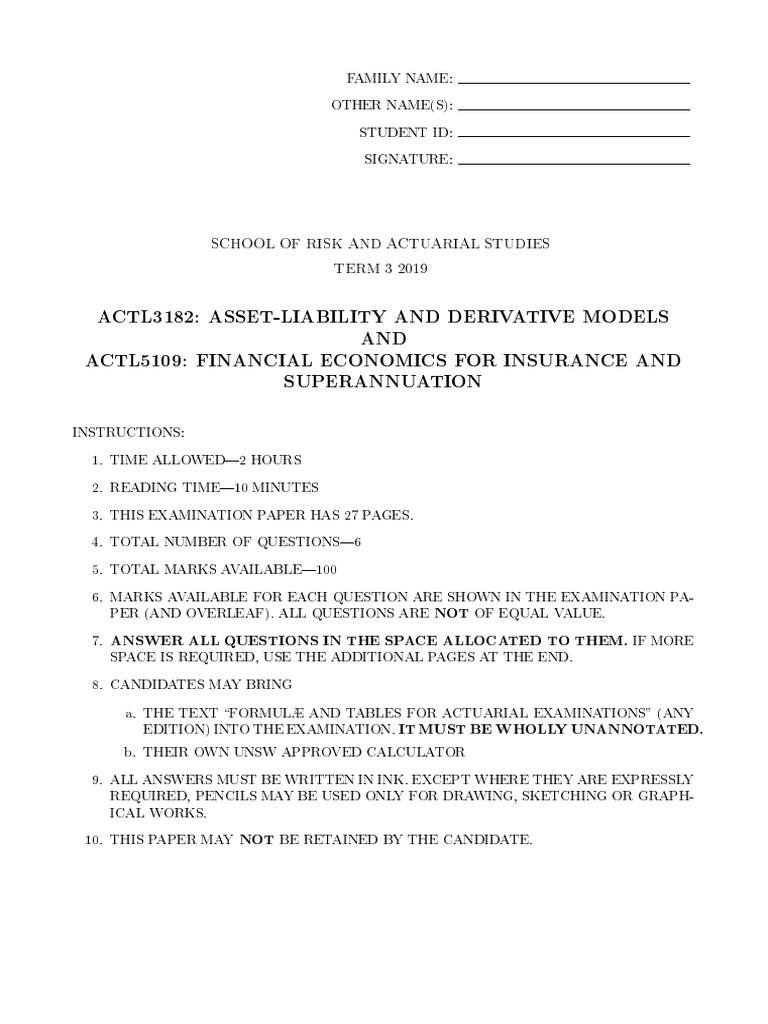 2019_Final_Solution (2) | PDF | Exponential Function | Normal Distribution