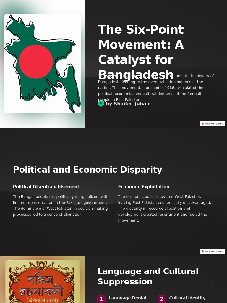 The Six Point Movement A Catalyst For Bangladesh | PDF | Pakistan