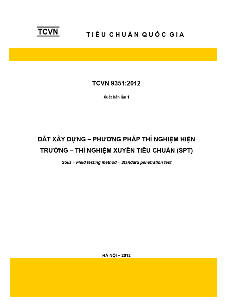 TCVN 9351 2012 Dat XD PP TNHT Tnxuyen TC SPT | PDF