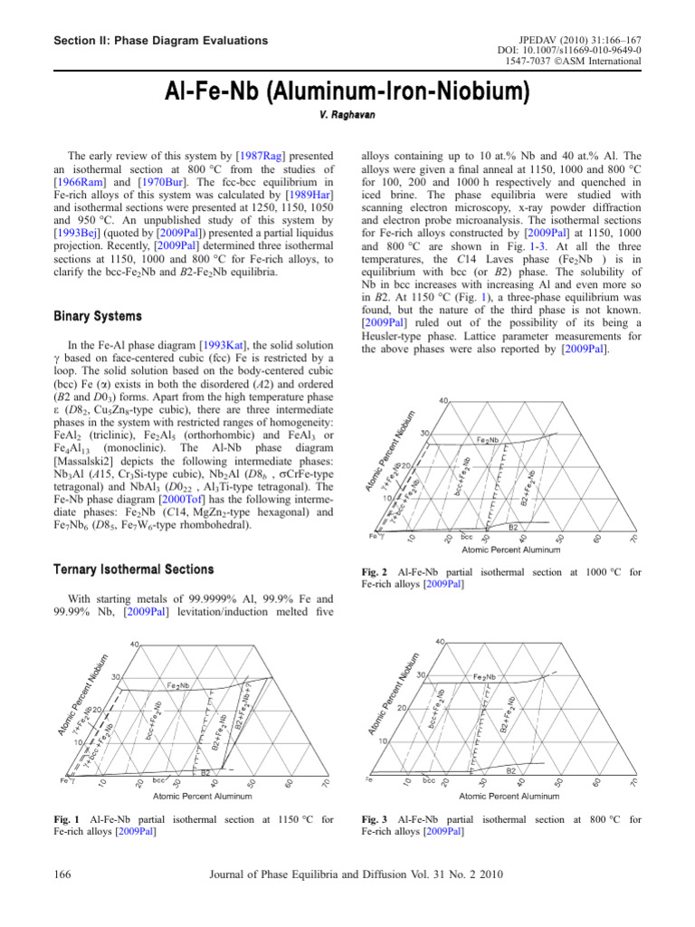 17. Phase Diagram Al-Fe-Nb s11669-010-9649-0 | PDF | Phase Diagram ...