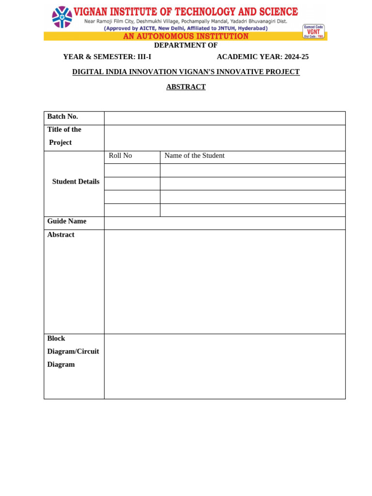 Digital India Project Abstract | PDF