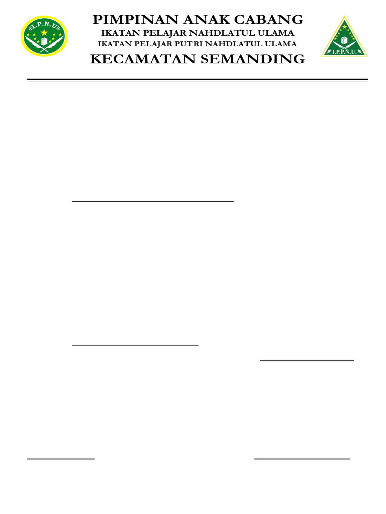 026 Surat Permohonan Instruktur & Pelatih (Zona Barat) | PDF