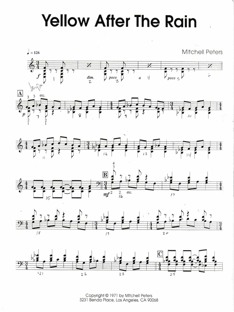 Yellow After The Rain | PDF