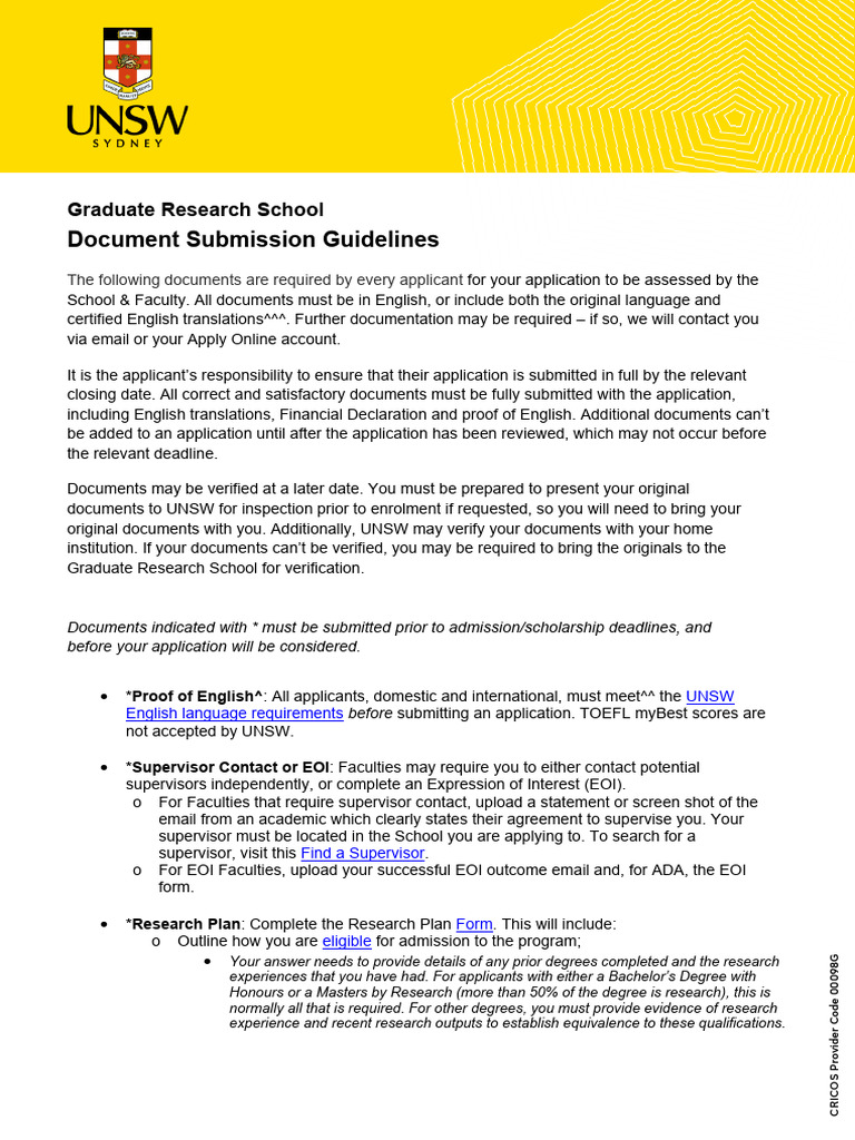 Document Submission Guidelines v16 | PDF | Academic Degree | Doctor Of ...