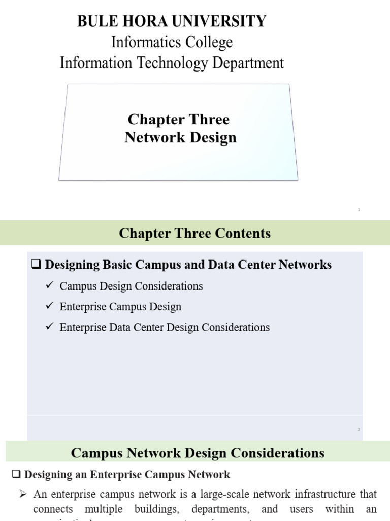 ND Chapter Three | PDF | Computer Network | Data Center