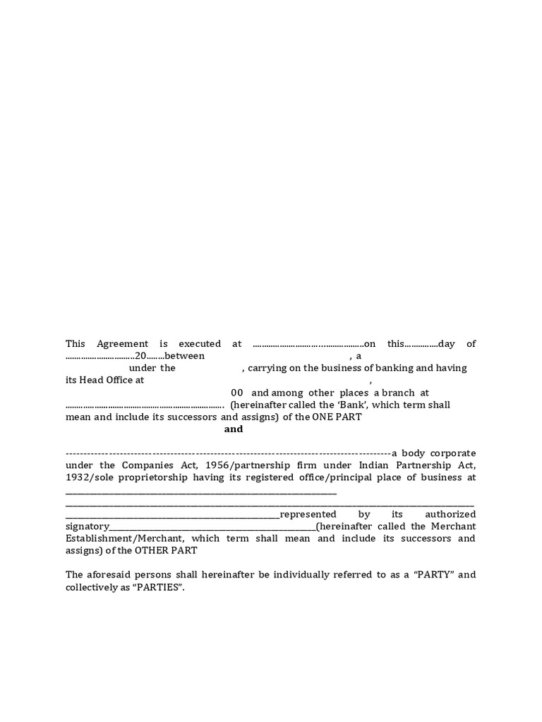 Merchant POS Agreement Overview | PDF | Point Of Sale | Debit Card