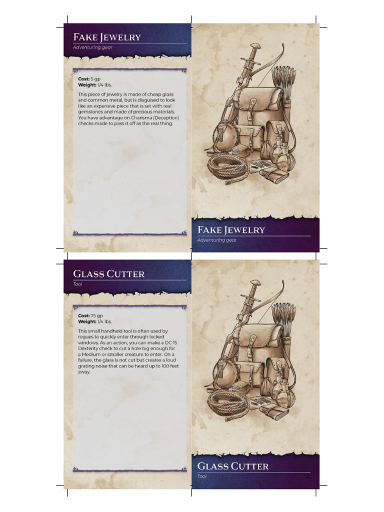Fake Jewelry + Glass Cutter | PDF