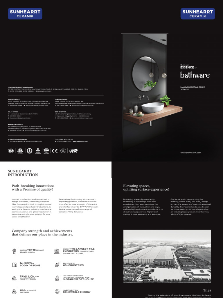 New Sunhearrt Bathware MRP Catalouge 2024 | PDF | Countertop | Building Materials